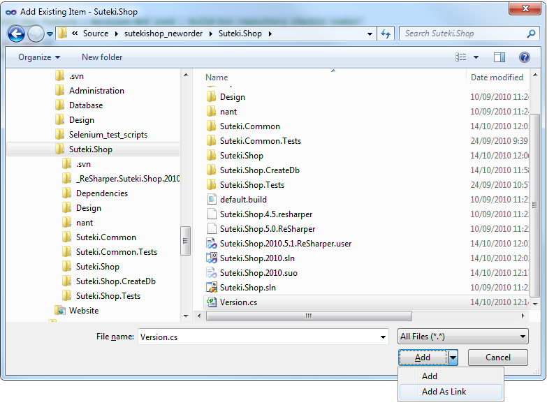 Code rant: Use a Single Version File For All Projects in a Solution